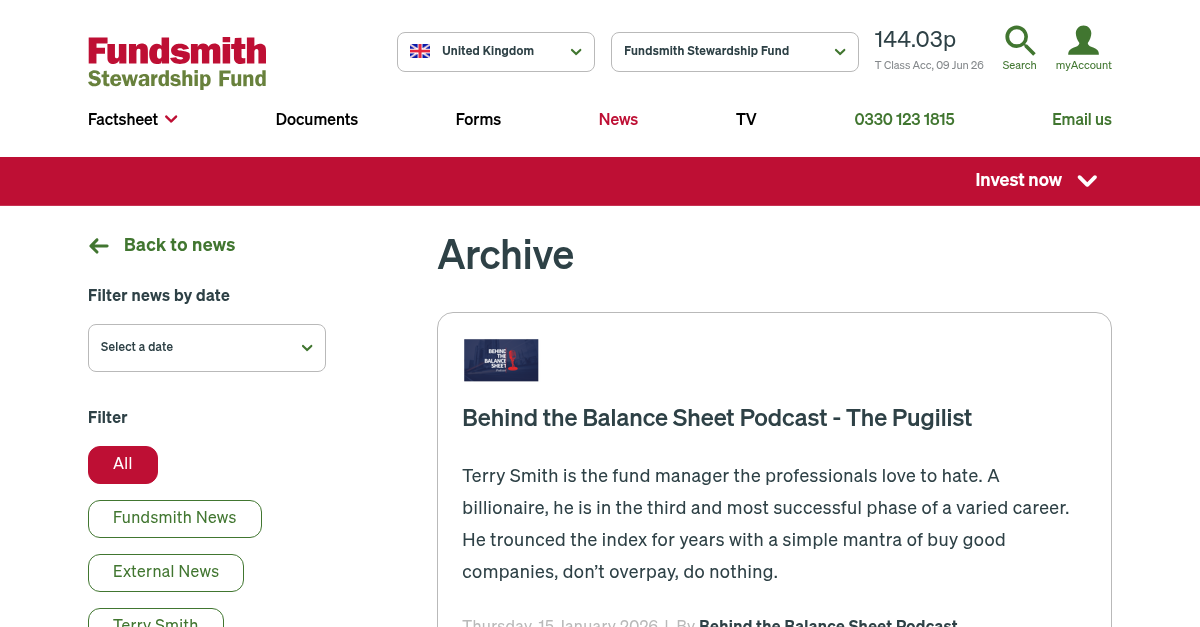 News Archive | Fundsmith